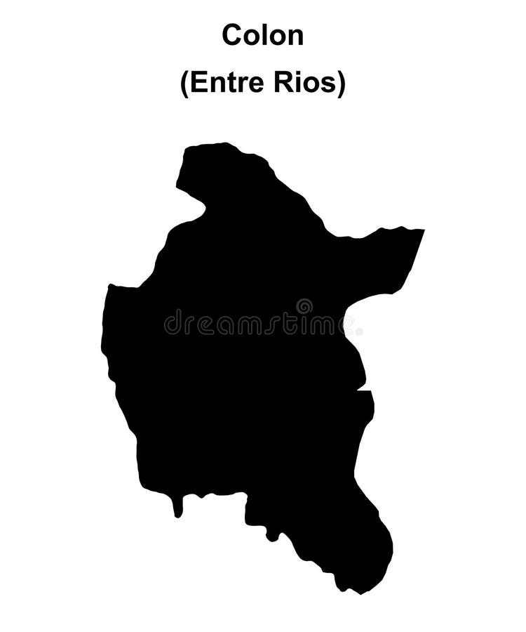 Colon outline map stock vector. Illustration of infographic - 380433049