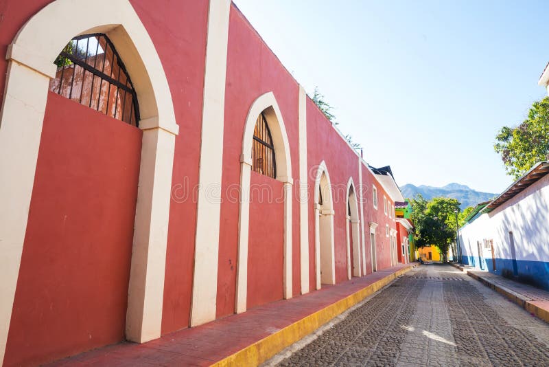 Colonial Architecture in Mexico Stock Image - Image of catholic, portal ...
