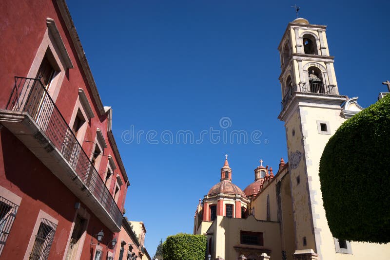 Colonial Architecture in Queretaro, Mexico Stock Image - Image of ...