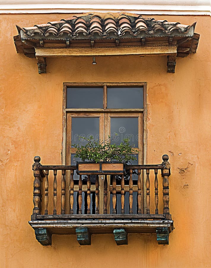 Colonial Balcony stock photo. Image of antigua, plant - 32980914