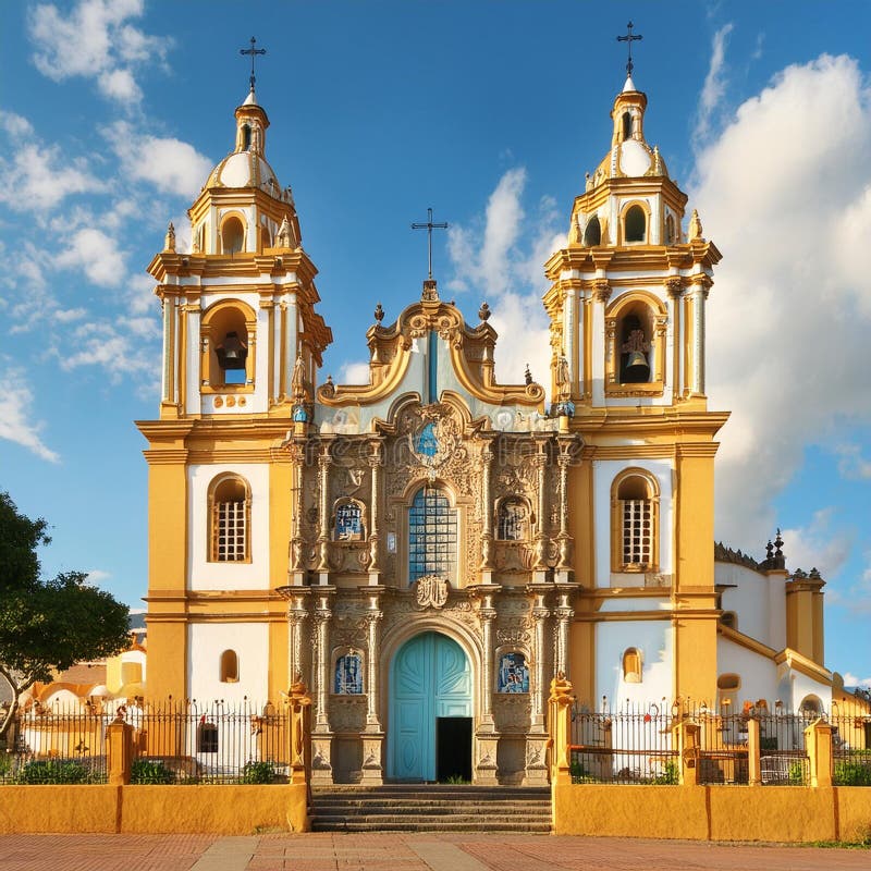 Colonial Baroque Church, AI Generated Stock Illustration - Illustration ...