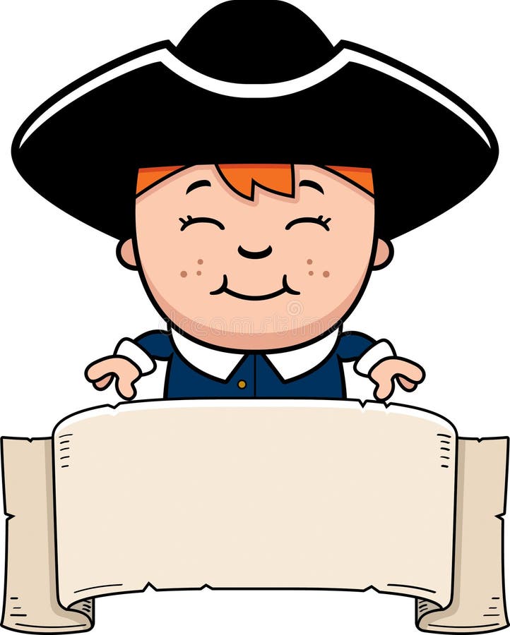 Colonial Boy Banner stock vector. Illustration of smiling - 47525777