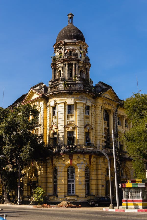 653 Old Colonial Building Yangon Myanmar Stock Photos - Free & Royalty ...