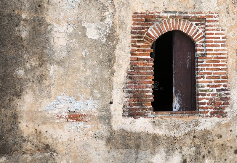 Colonial Fortress Window stock photo. Image of design - 31035212