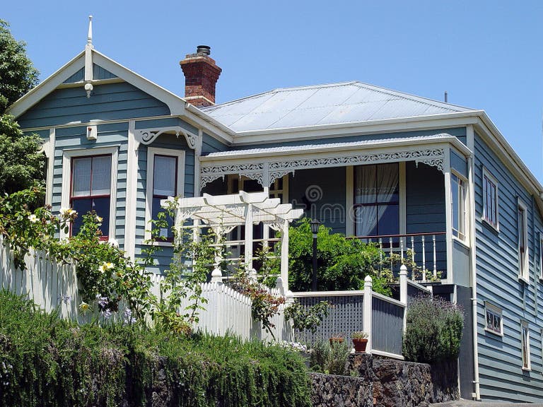 Colonial house 4 stock image. Image of corrigated, house - 120219