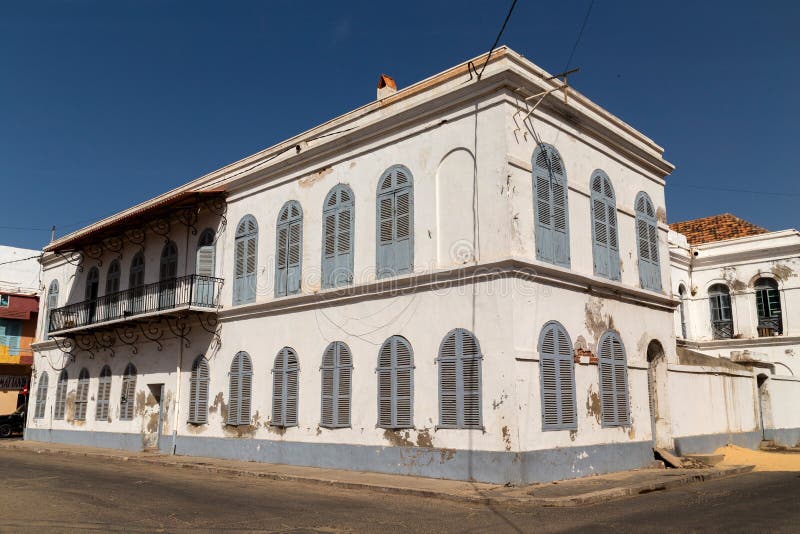 Colonial Houses in Goree Island Editorial Stock Image - Image of ...