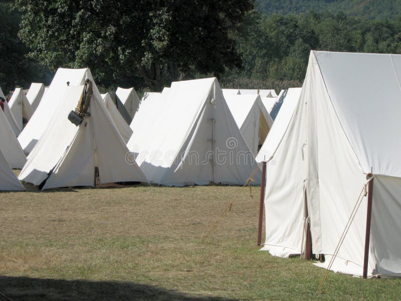Colonial Period British Tents Stock Image - Image of cartridge ...