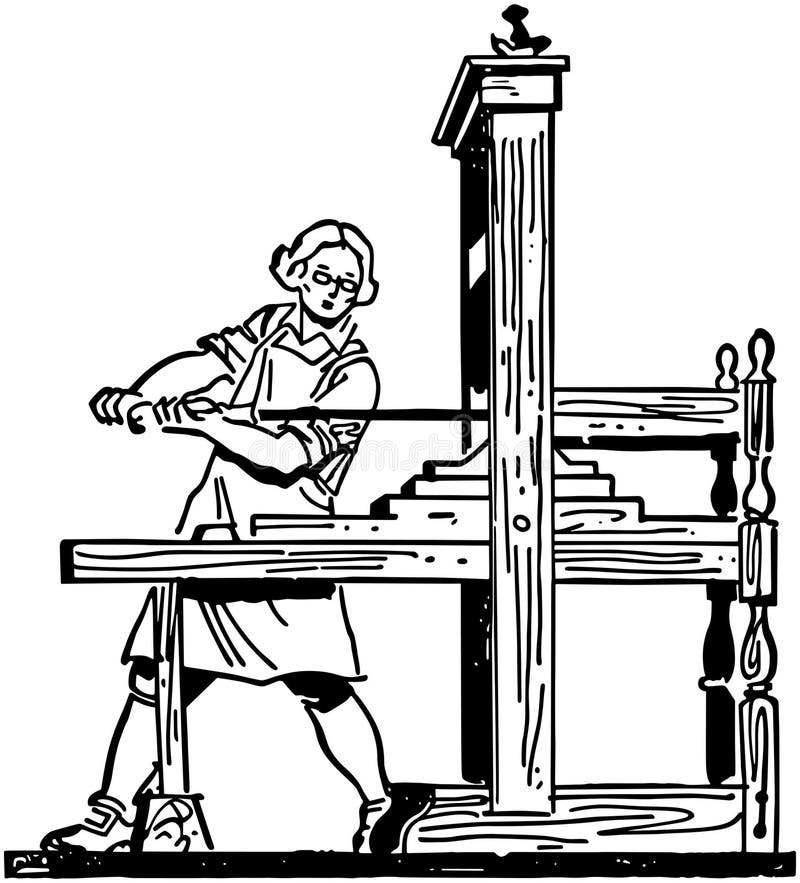 Cartoon Printing Press