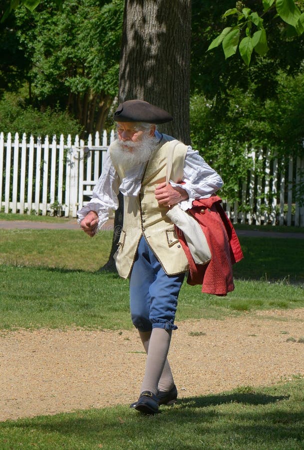 Colonial Re-enactor editorial stock image. Image of shopkeeper - 64159784