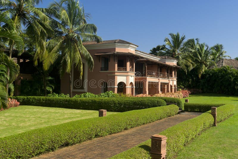 Colonial Style Resort in South Goa Stock Photo - Image of hotel ...