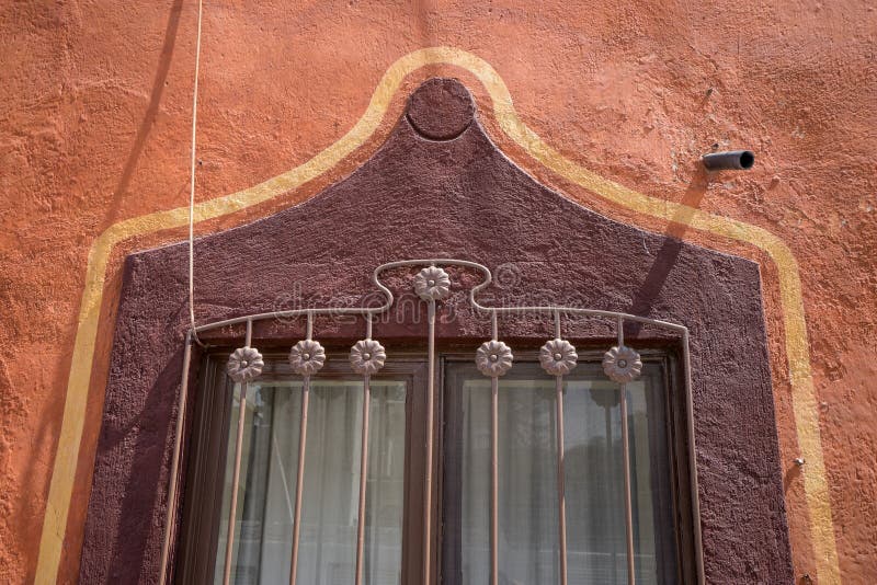 Colonial Window Style in Mexico Stock Photo - Image of tourism, travel ...