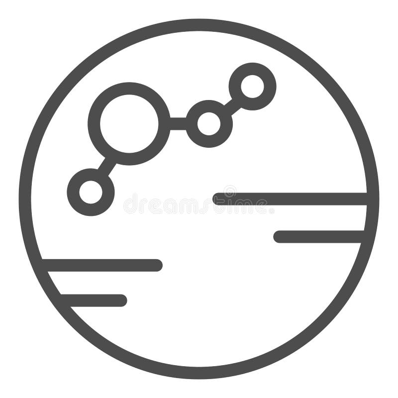Colonized Planet Line Icon. Colony Vector Illustration Isolated on ...