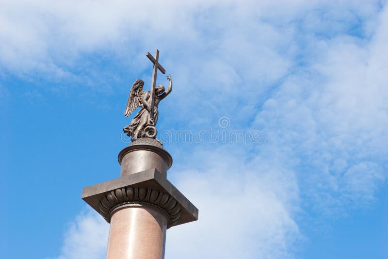 Alexander Column, San Pietroburgo, Russia Immagine Stock - Immagine di ...