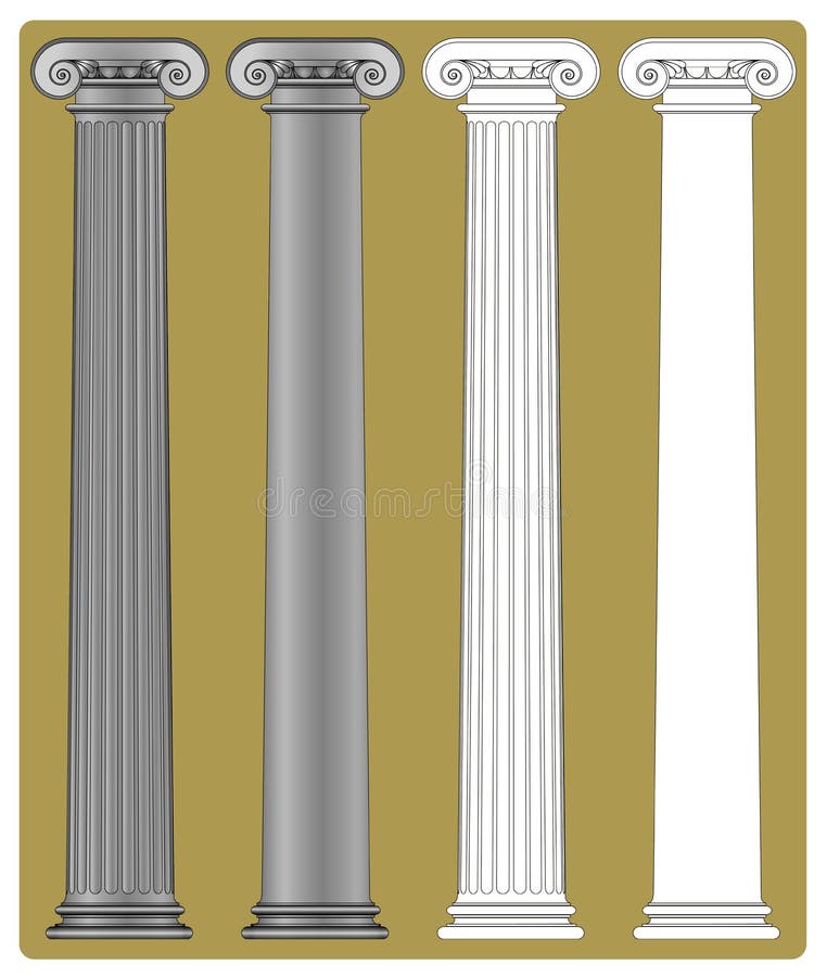 Colonna ionica illustrazione di stock. Illustrazione di capitale - 1022164