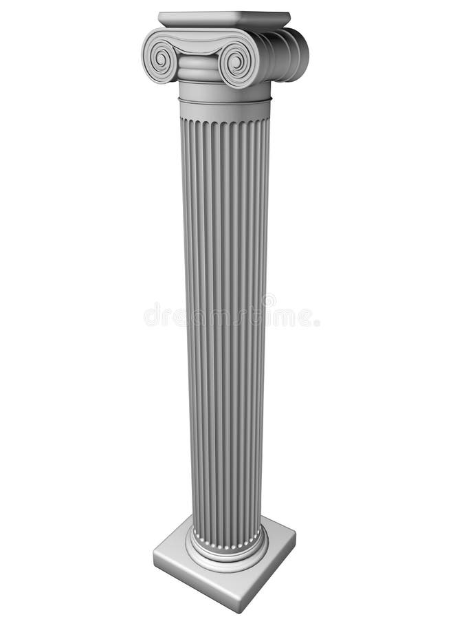 Fondo Con La Colonna Ionica Illustrazione Vettoriale - Illustrazione di ...