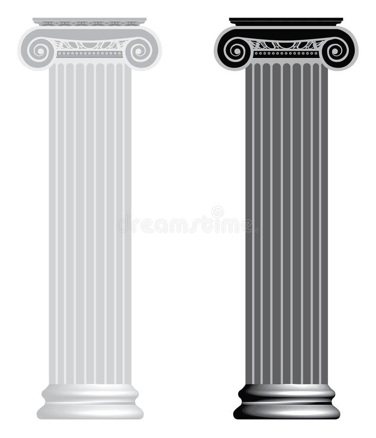 Colonna ionica di vettore illustrazione vettoriale. Illustrazione di ...