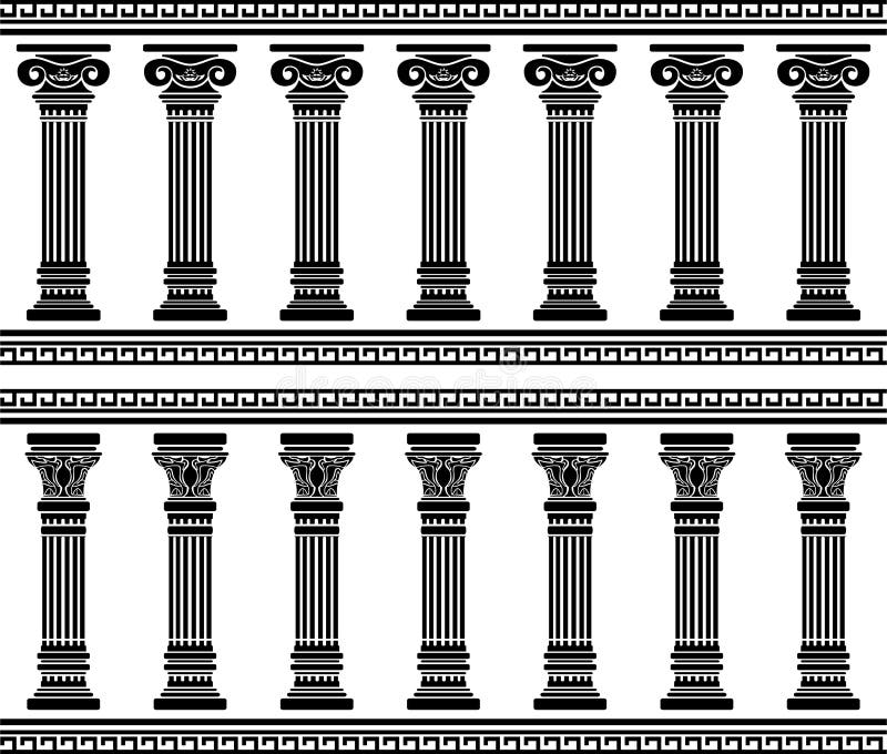 Classical Architectural Form Drawings in Set. Vector Drawing Design ...
