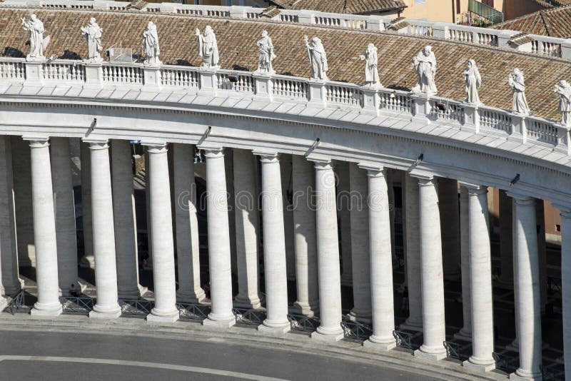 Bernini columns in Vatican stock photo. Image of architecture - 58988940