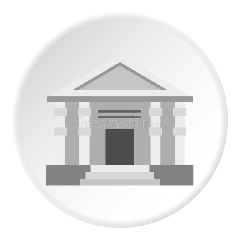 Colonnade icon circle stock vector. Illustration of education - 108598758