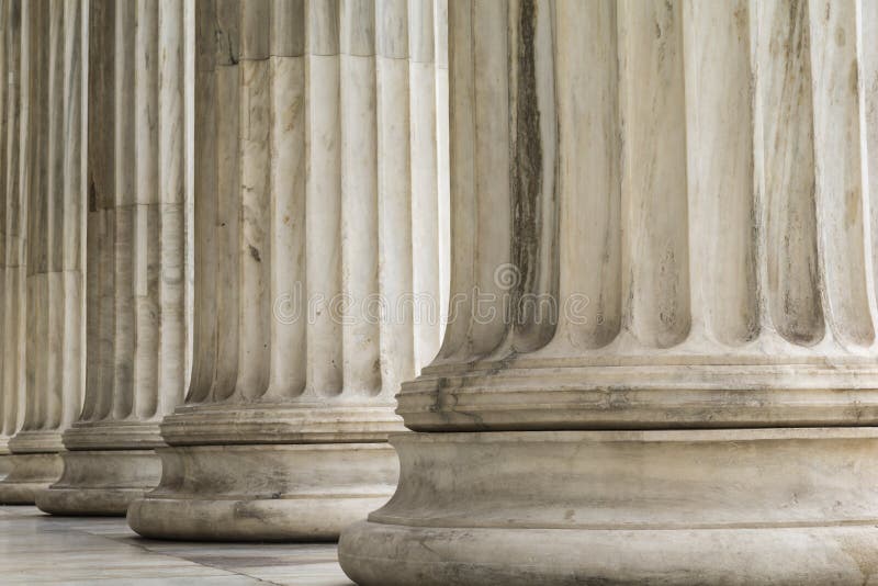 Colonnade of Ionic Order Columns Stock Photo - Image of athens ...
