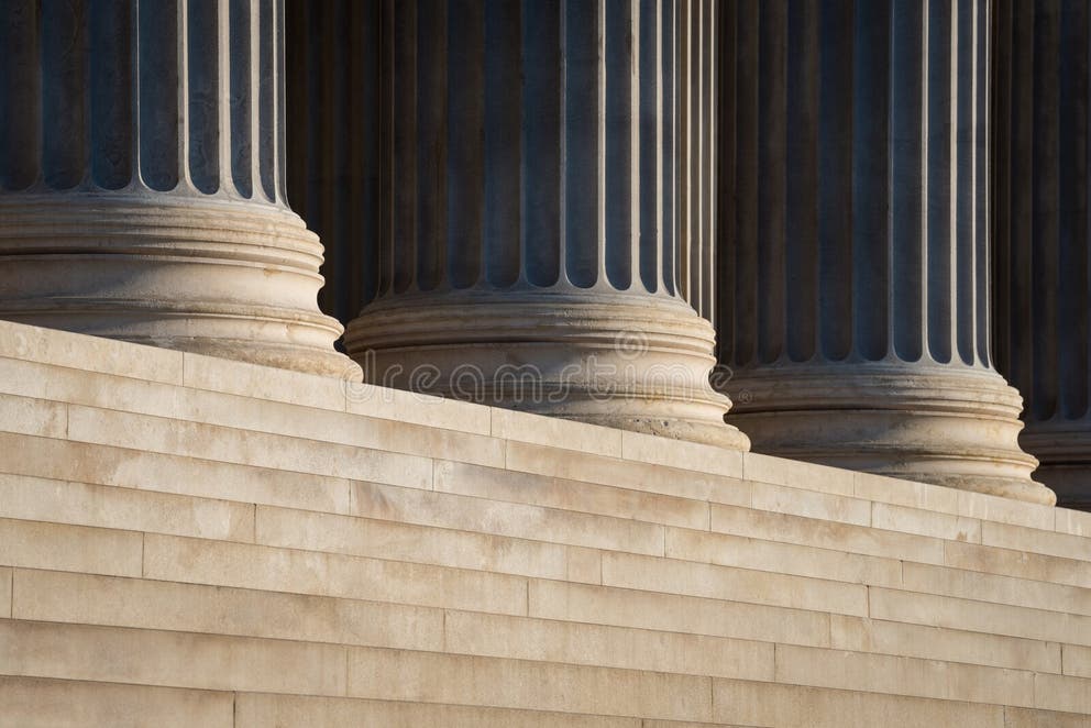 Colonnade of Ionic Order Columns, Close Up Stock Image - Image of ...