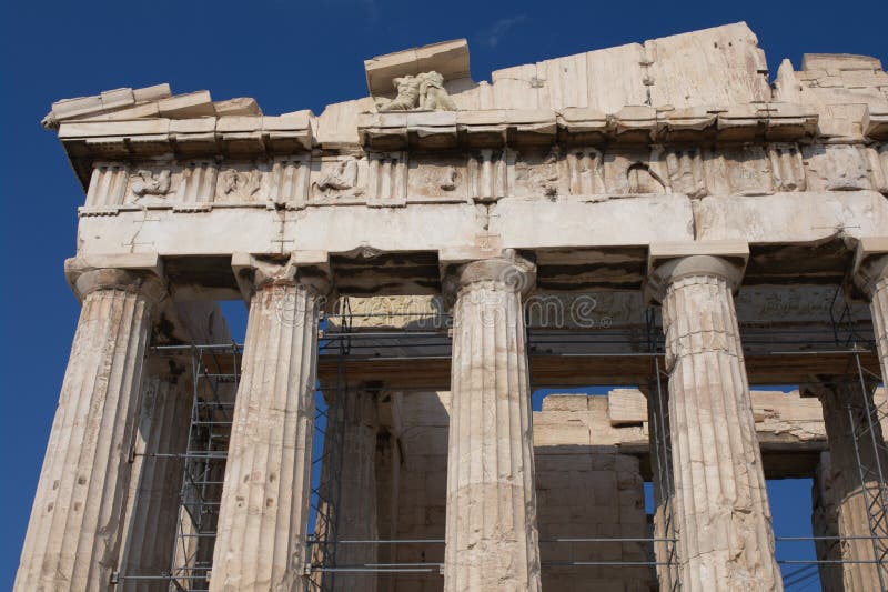 Colonnade of Parthenon stock photo. Image of landmark - 15374510