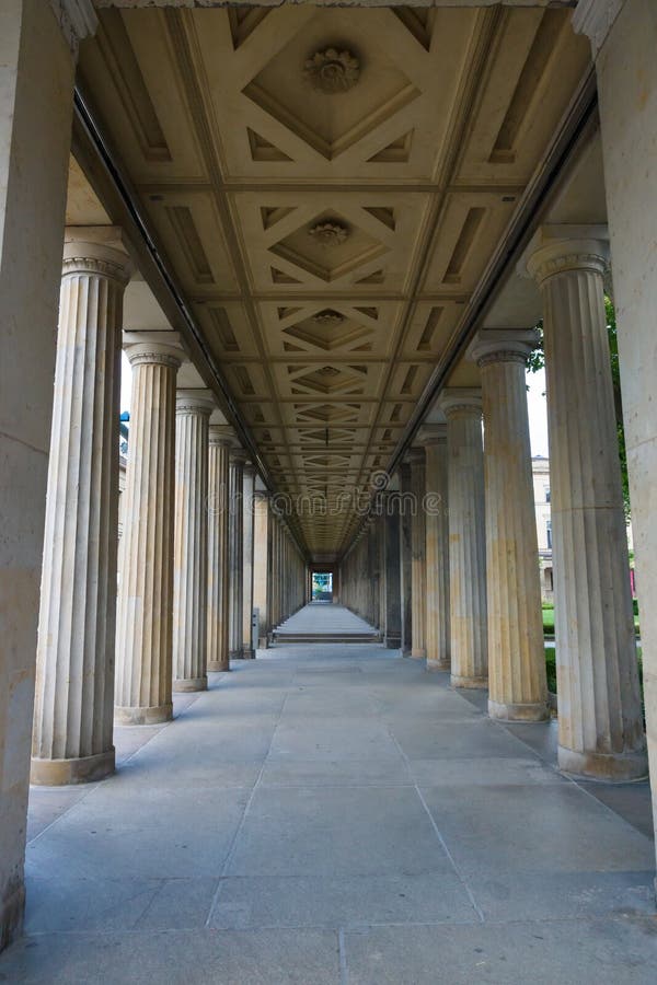 Colonnade. Perspective. stock photo. Image of road, columns - 43191986