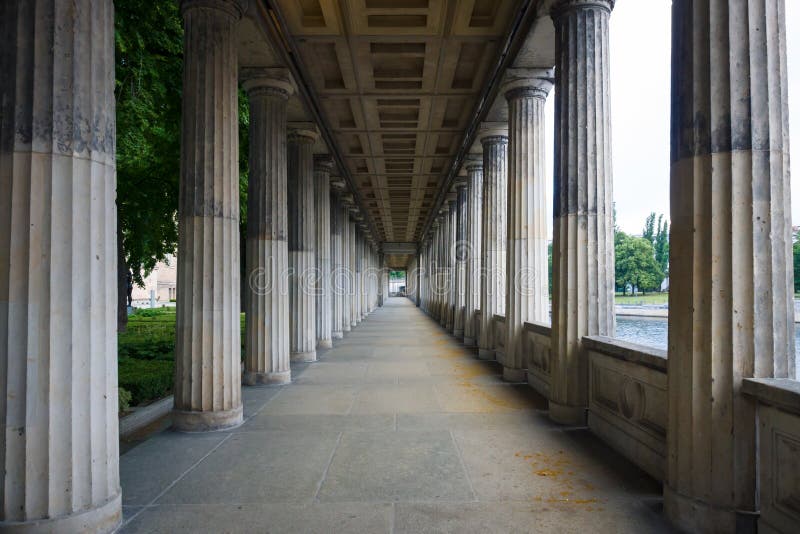 Colonnade. Perspective. stock image. Image of style, stretching - 43192001