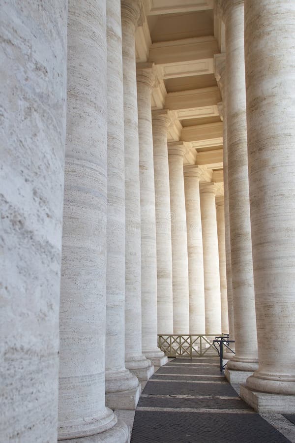 Colonnade in Piazza San Pietro (St Peter S Square) Stock Image - Image ...