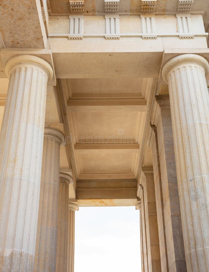 Colonnade Pillars Berlin, Germany, Low Angle Stock Image - Image of ...