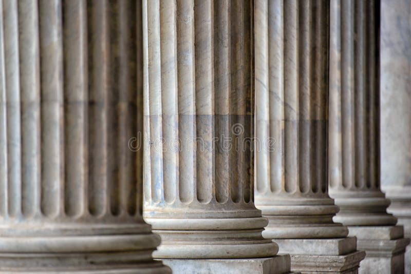 Colonnade in Rome Close Up stock photo. Image of solid - 56895126