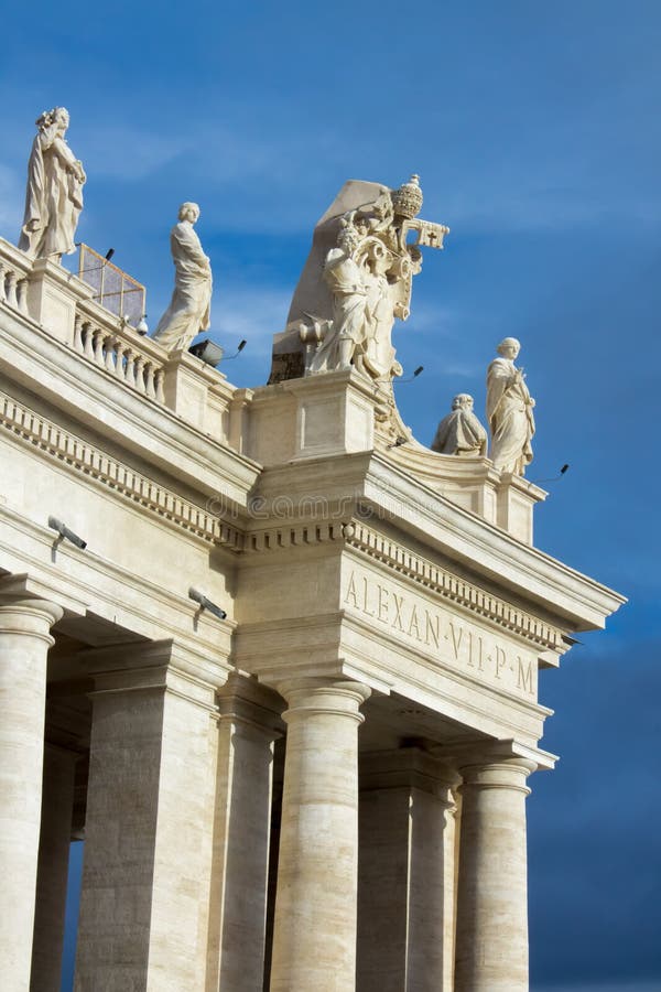 Colonnade in Saint Peter S Square Stock Photo - Image of colonnade ...