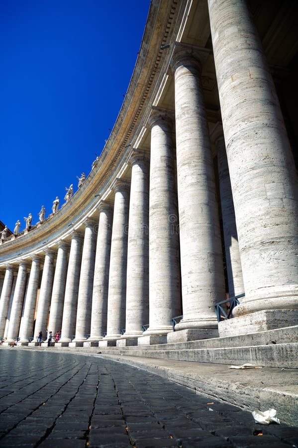 Colonnade of St. Peter - Vatican City - Rome Stock Image - Image of ...