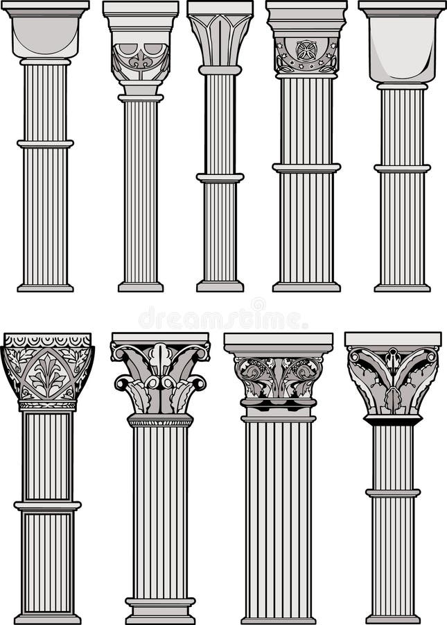 Colonne romane illustrazione di stock. Illustrazione di architettura ...