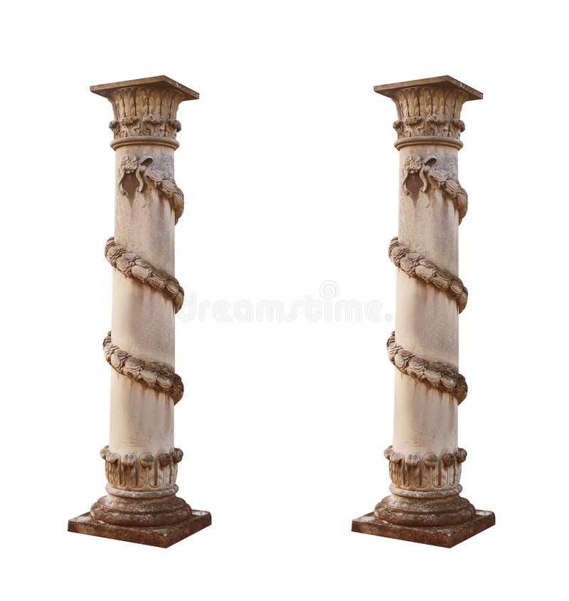 Colonnes Architecturales D'isolement Sur Un Fond Blanc Photo stock ...