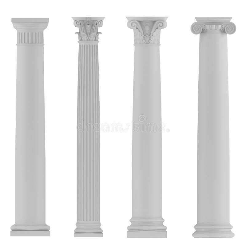 Colonnes Classiques Architecturales Illustration Stock - Illustration ...