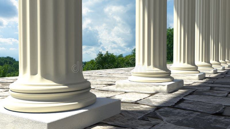 Colonnes de temple illustration stock. Illustration du monument - 31508332