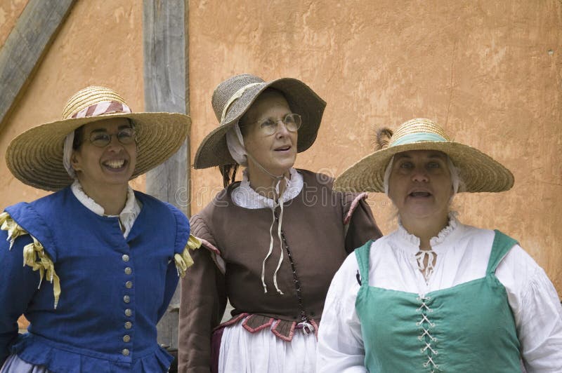 Colonos ingleses fêmeas foto editorial. Imagem de forma - 27066026