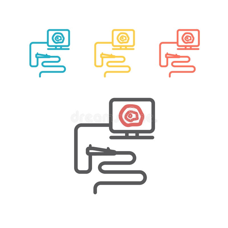 Colonoscopy Flat Icon. Vector Illustration for Websites. Stock Vector ...