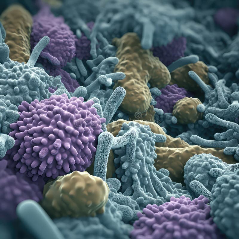 Abstract Blue Purple Microorganism Colony Stock Photos - Free & Royalty ...