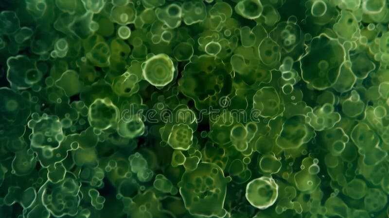 A Colony of Bluegreen Algae Also Known As Cyanobacteria Viewed Under a ...