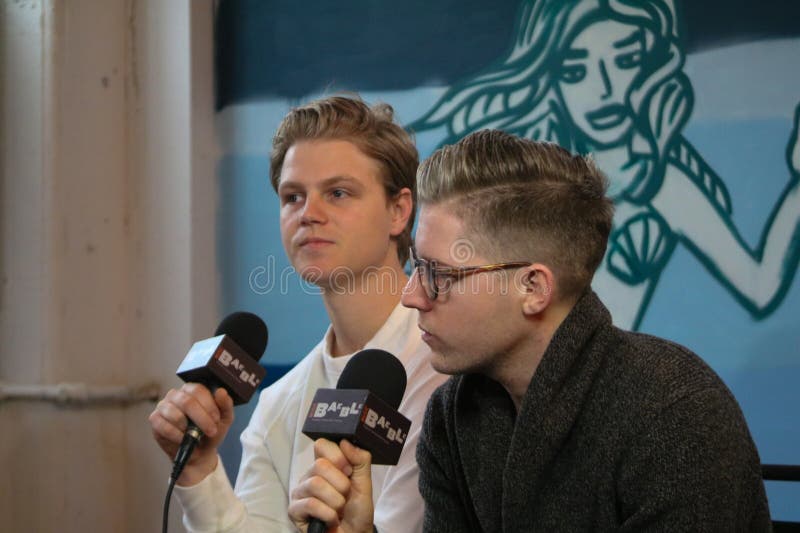 Colony House Filming an Interview in Brooklyn Editorial Photography ...