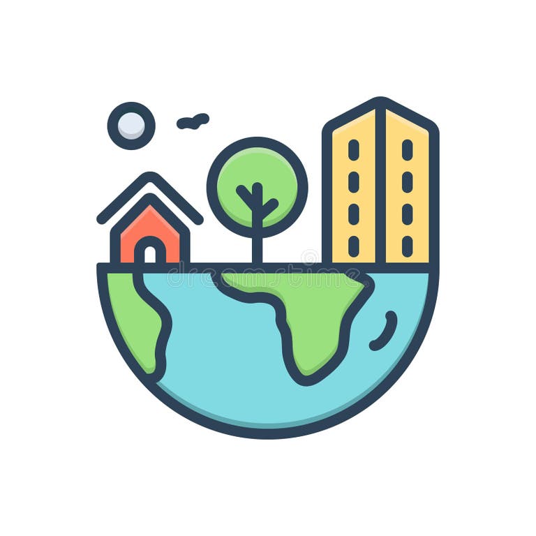 Color Illustration Icon for Colony, Territory and Possession Stock ...