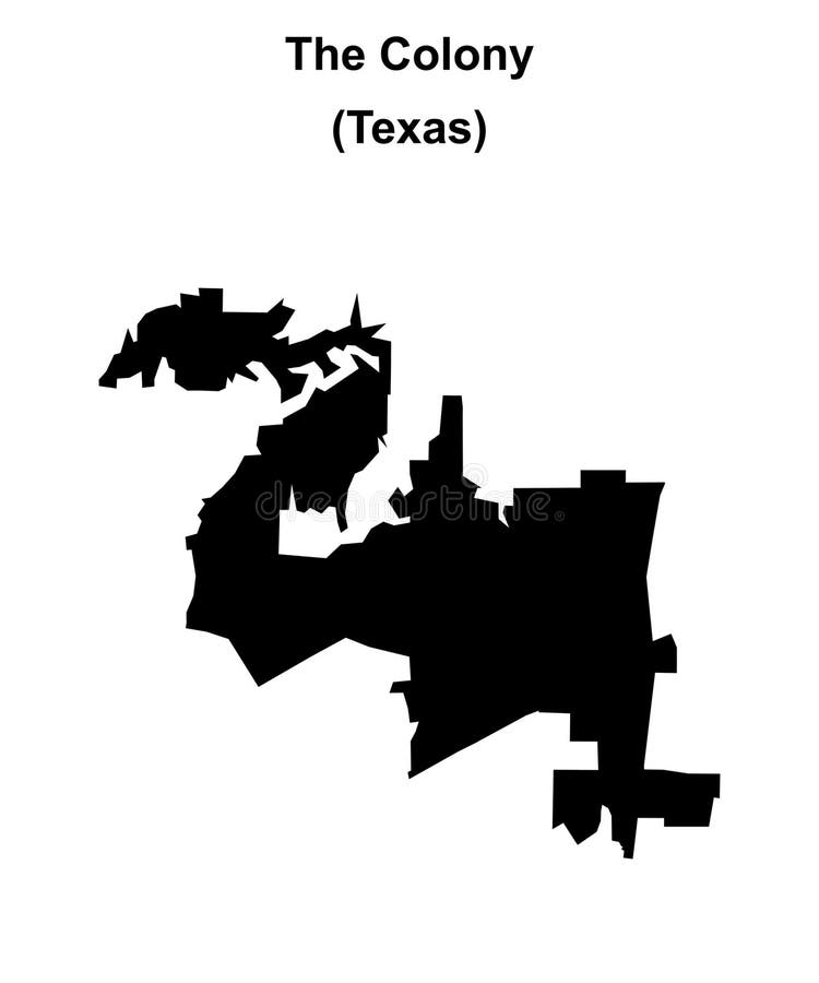 The Colony outline map stock vector. Illustration of outline - 357650071