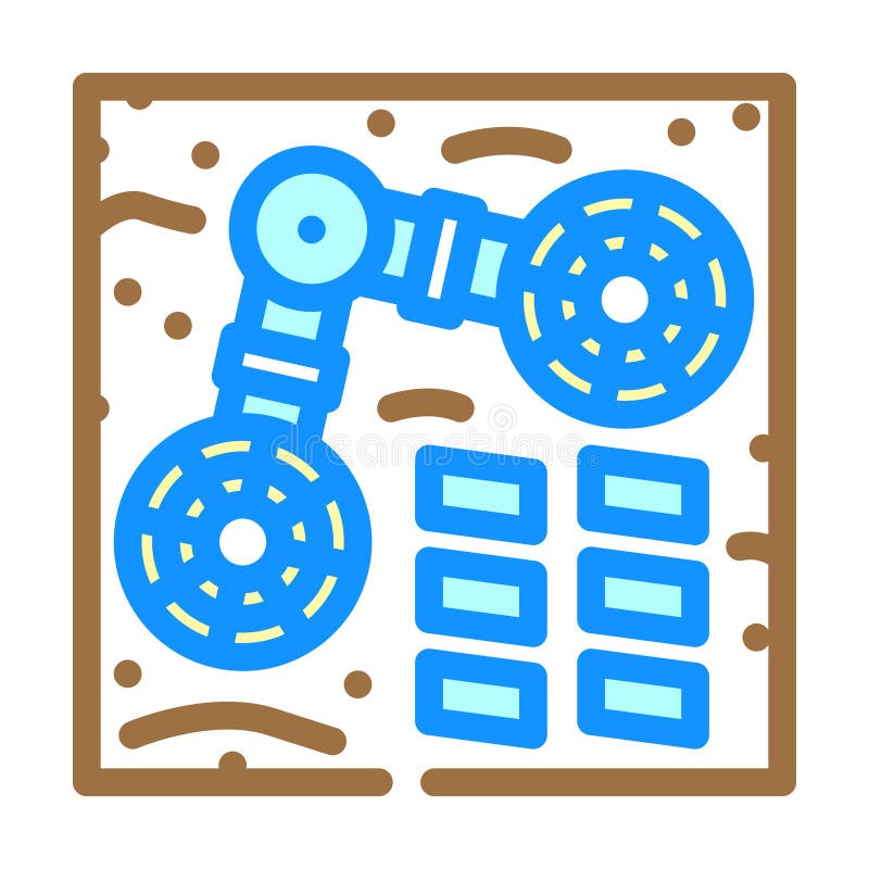 Colony Space Exploration Color Icon Vector Illustration Stock Vector ...