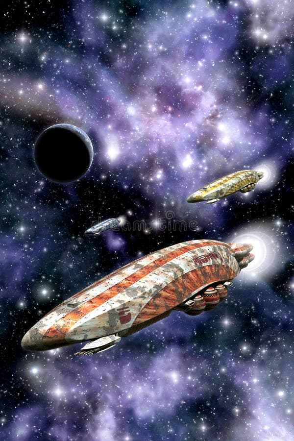 Colony spaceship stock illustration. Illustration of future - 40375753