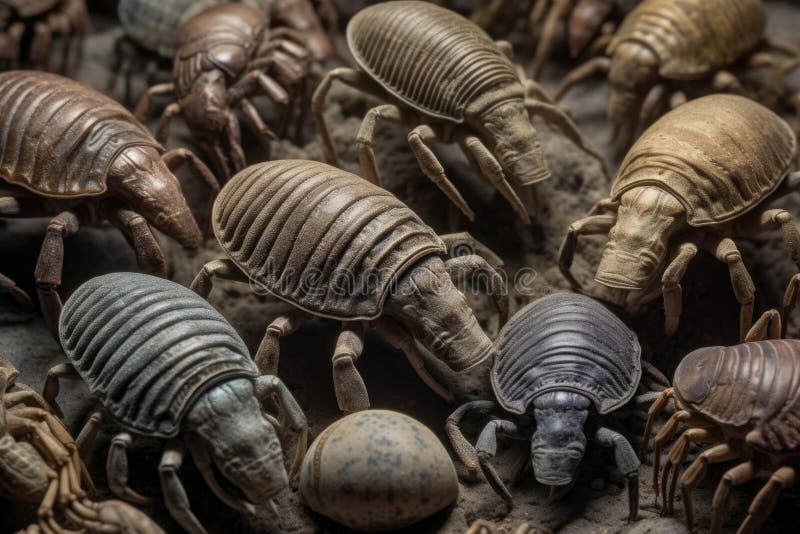 A Colony of Trilobites that Show the Complex Forms they Took while ...