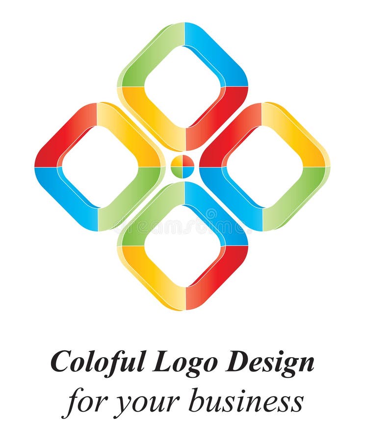 Color 3D logo design stock vector. Illustration of stylish - 19581855