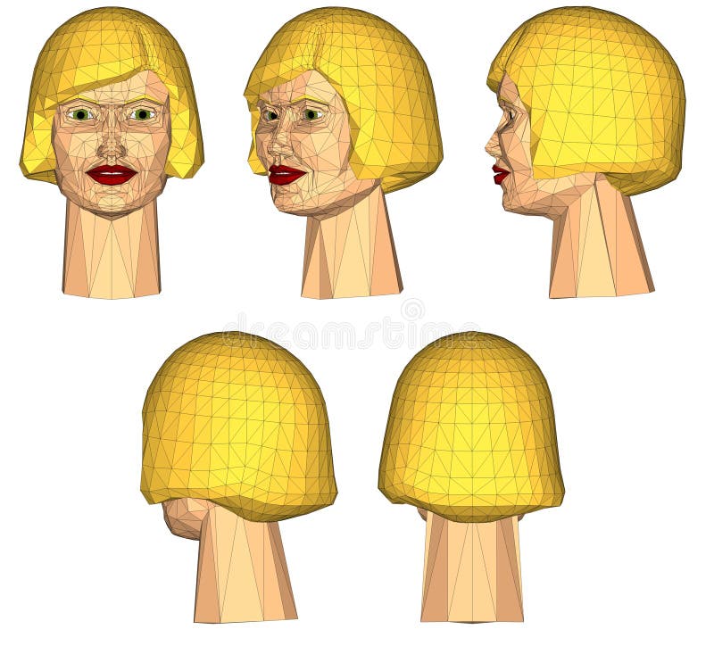 2+ Color 3d mesh female head Free Stock Photos - StockFreeImages
