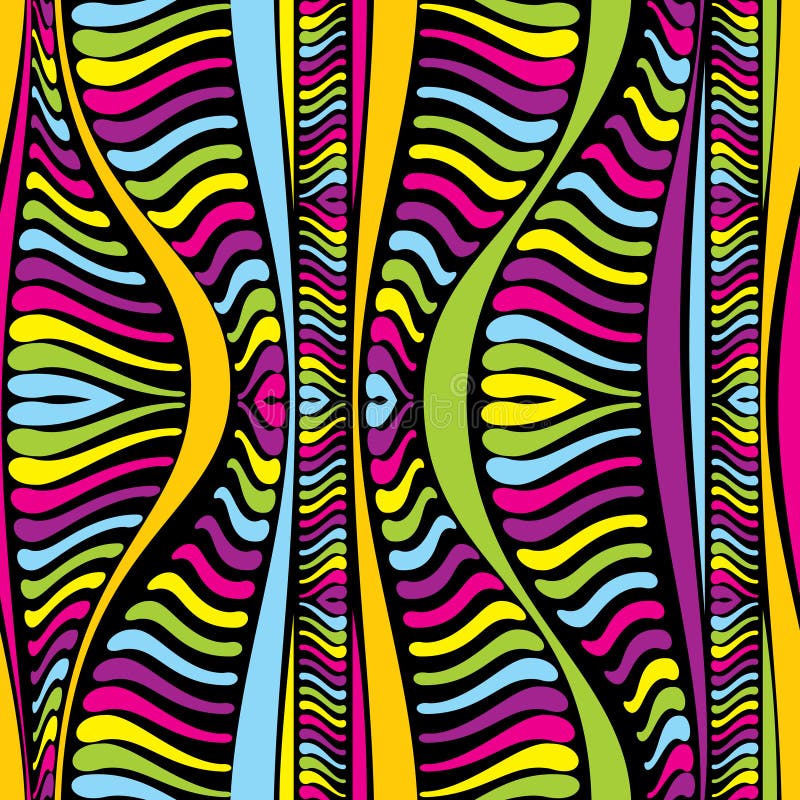 Color Abstract African Lines Stock Vector - Illustration of bright ...